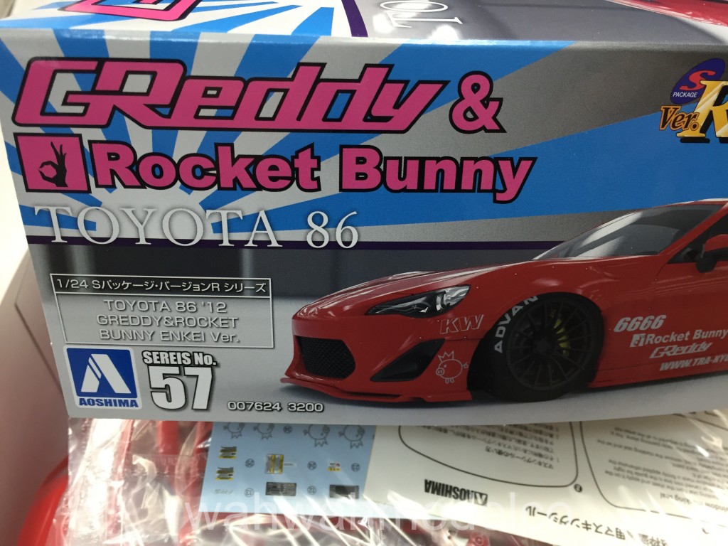 Aoshima 07624 1/24 S Package Ver.R #57 TOYOTA 86 `12 GREDDY & ROCKET BUNNY ENKEI Ver. - WAH WAH ...