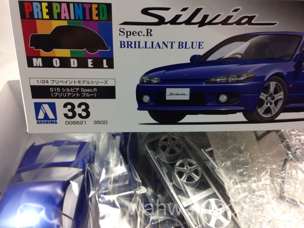 Aoshima 08621 S15 Nissan Silvia Spec.R Brilliant Blue 1/24 Pre-painted ...