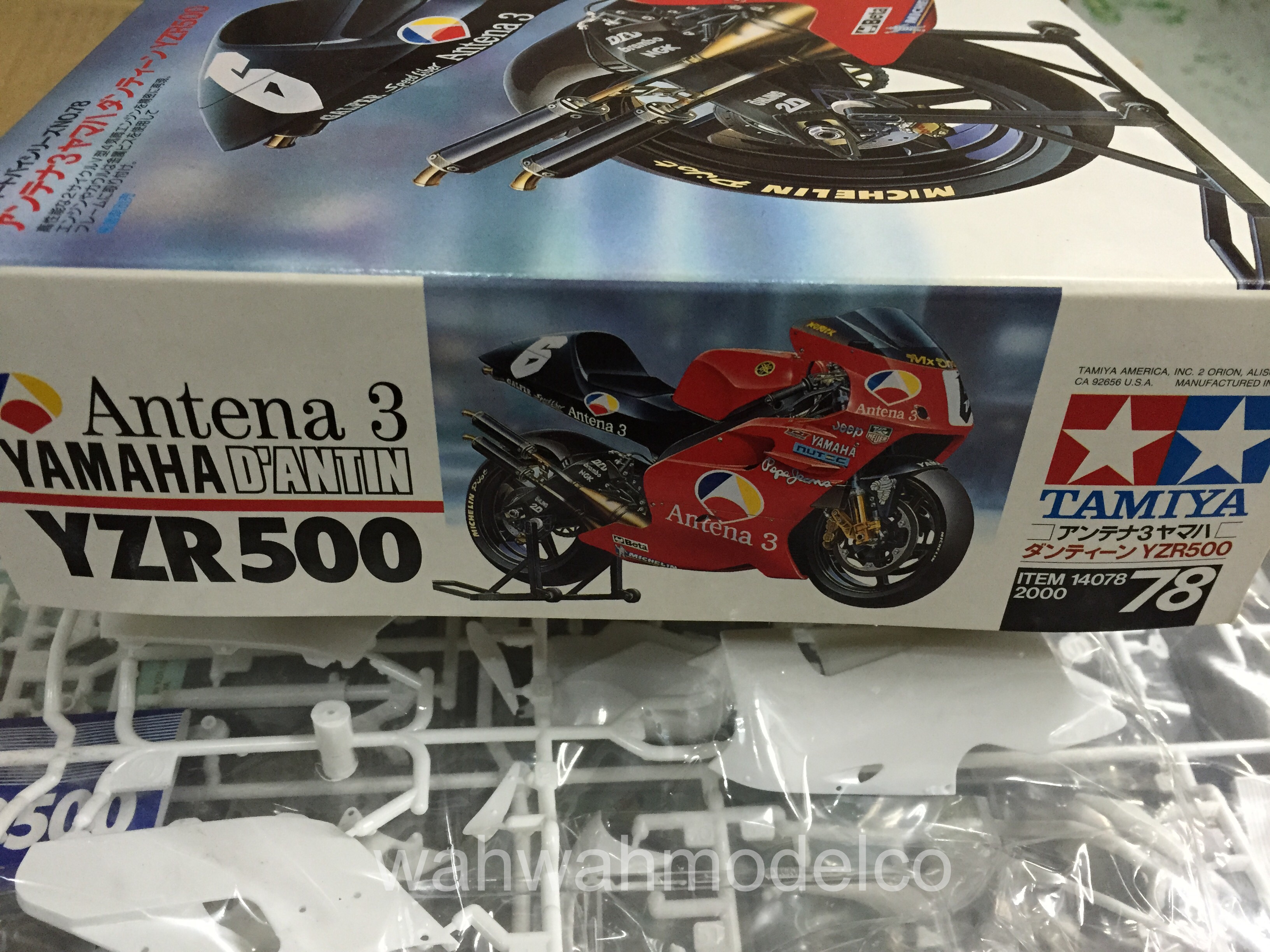 Tamiya 14078 YZR 500 Antena 3 decal yellowed - WAH WAH MODEL SHOP