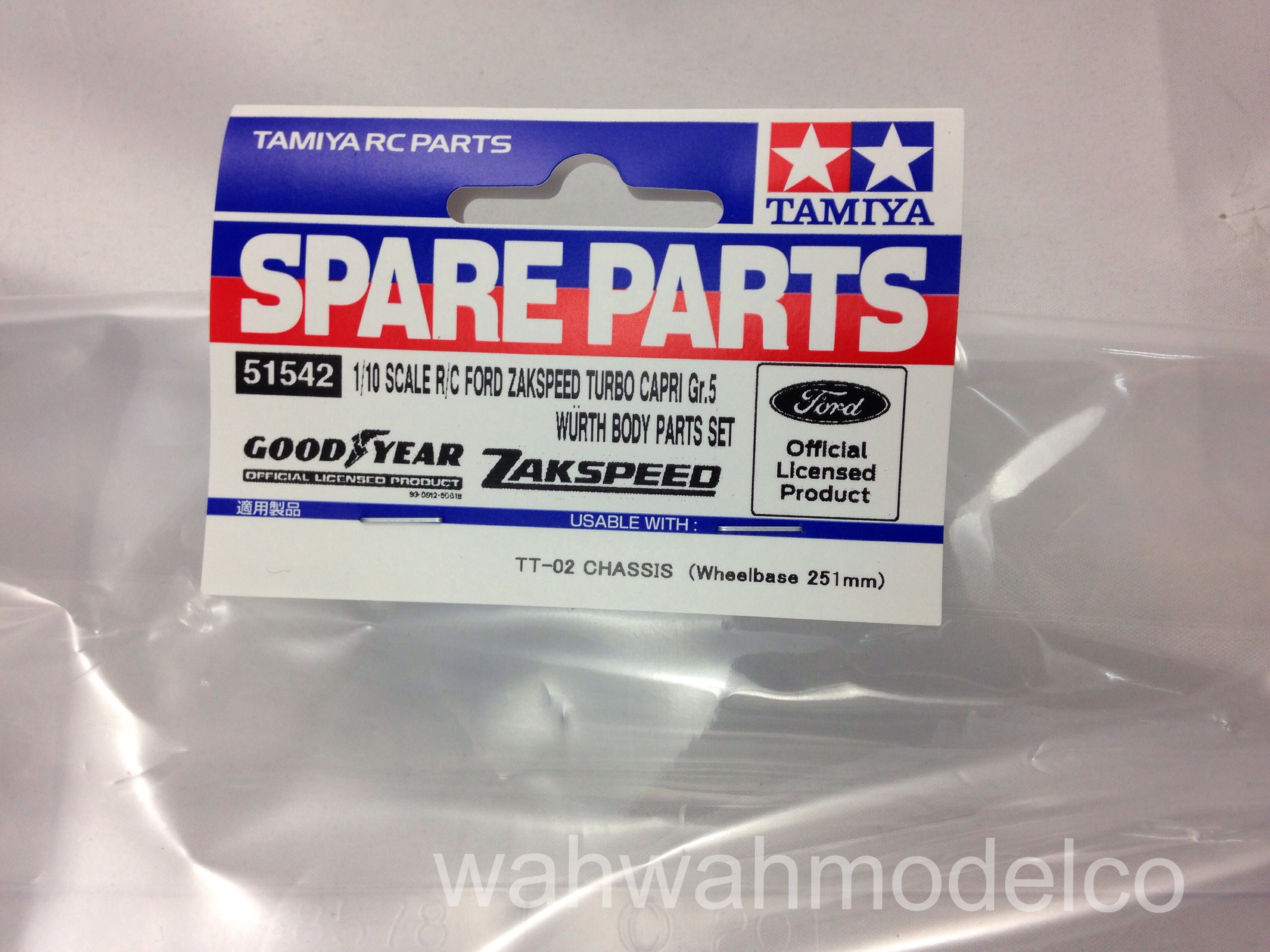TAMIYA 51542 TT-02 Ford Zakspeed Turbo Carpi Gr.5 Wurth 1/10 R/C Car ...