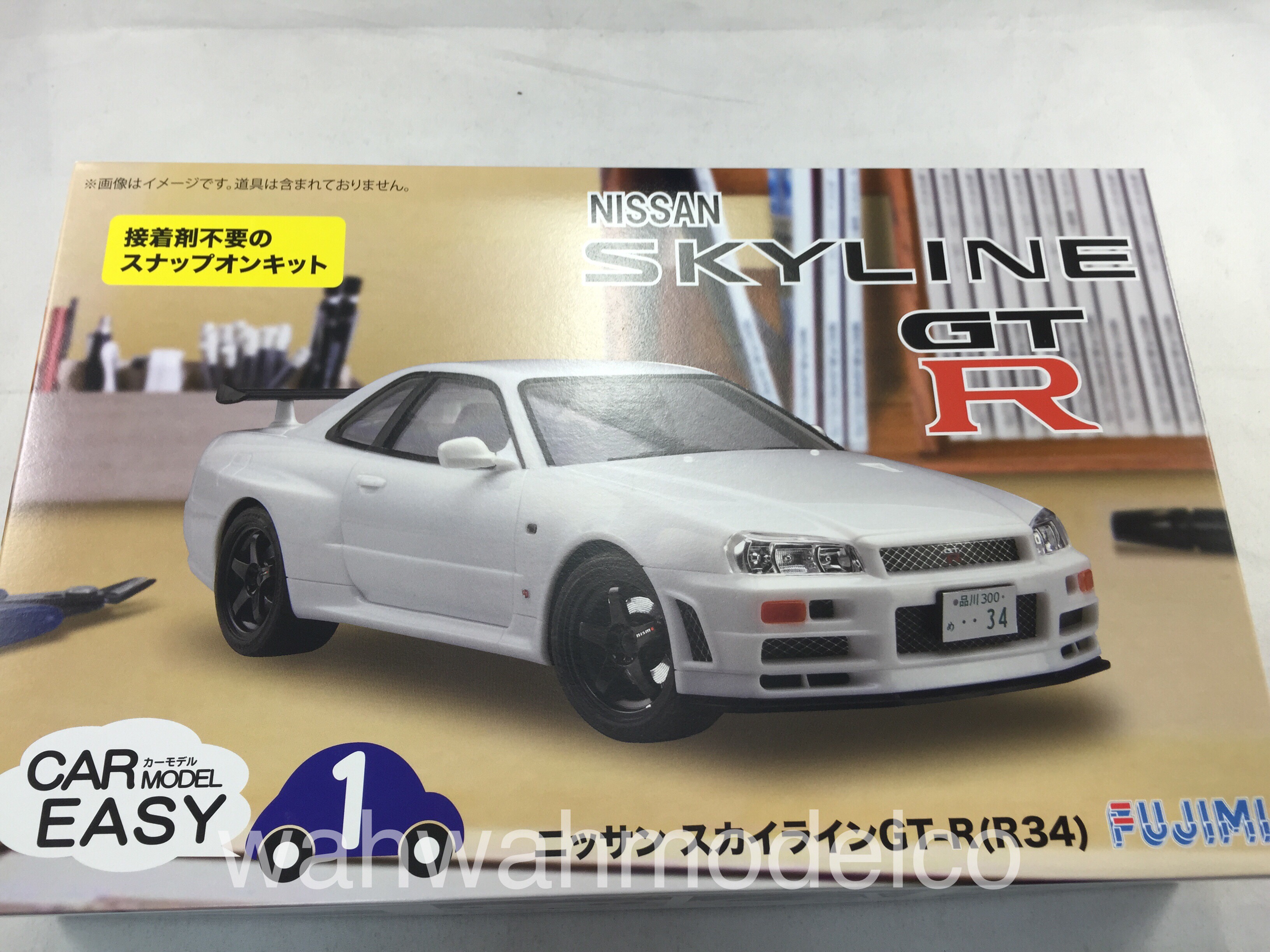 Fujimi 077000 1/24 Car Model Easy ES-1 R34 Skyline GT-R