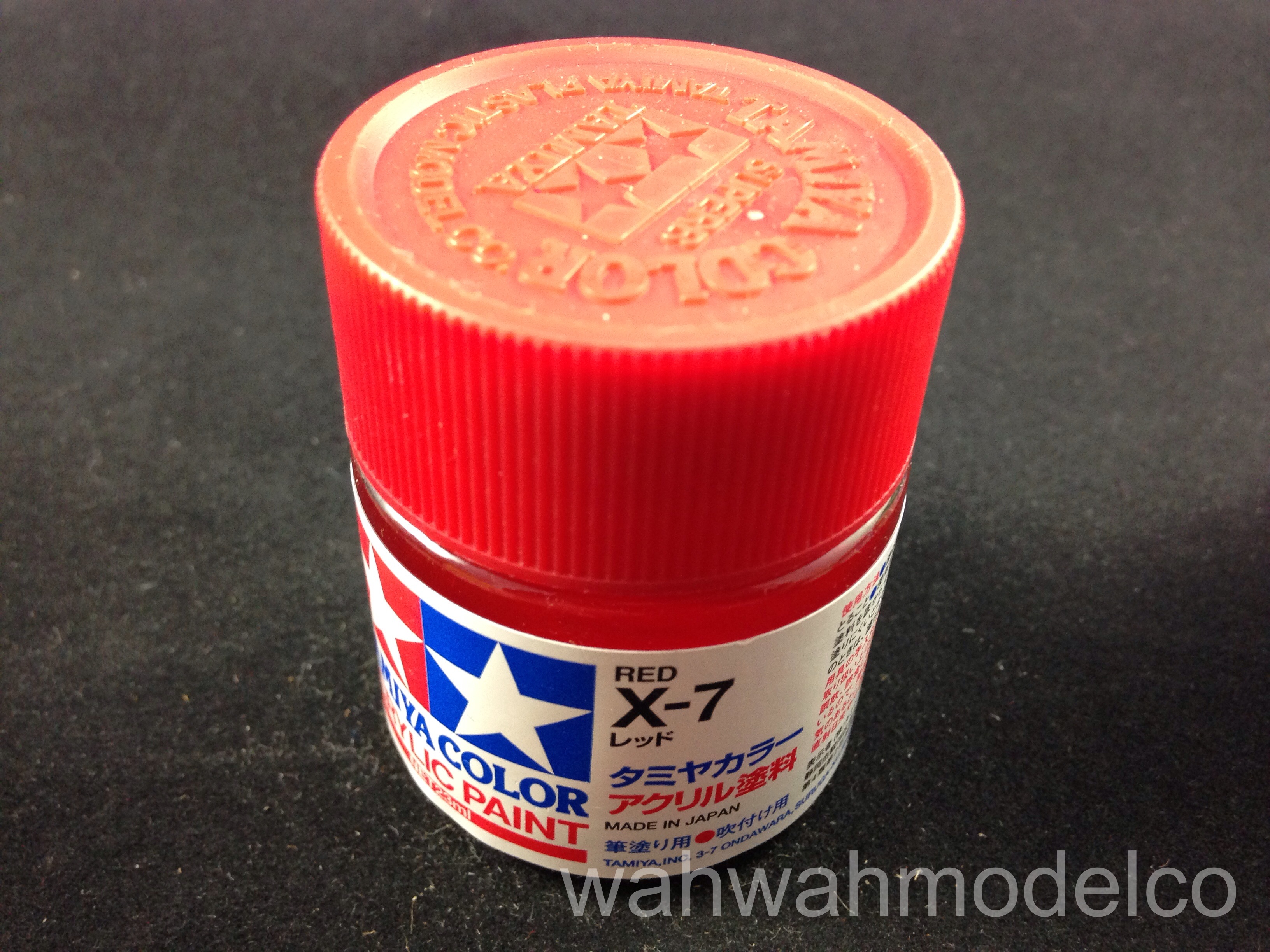 Tamiya 81007 Acrylic X-7 Red - 23ml Bottle - WAH WAH MODEL SHOP