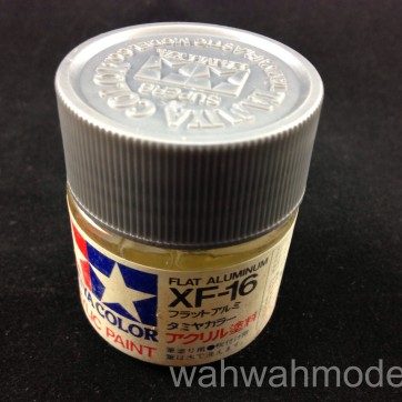 Tamiya 81316 Acrylic XF-16 Flat Aluminum - 23ml Bottle - WAH WAH MODEL SHOP