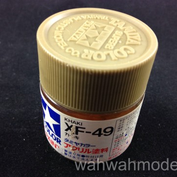 Tamiya 81349 Acrylic XF-49 Khaki - 23ml Bottle - WAH WAH MODEL SHOP