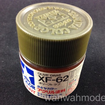 Tamiya 81362 Acrylic XF-62 Olive Drab - 23ml Bottle - WAH WAH MODEL SHOP