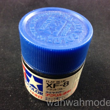 Tamiya 81308 Acrylic XF-8 Flat Blue - 23ml Bottle - WAH WAH MODEL SHOP