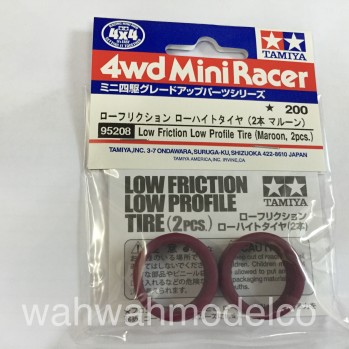 Tamiya 95208 JR Low Friction Tire - Low Profile Maroon (2pcs) - WAH WAH ...