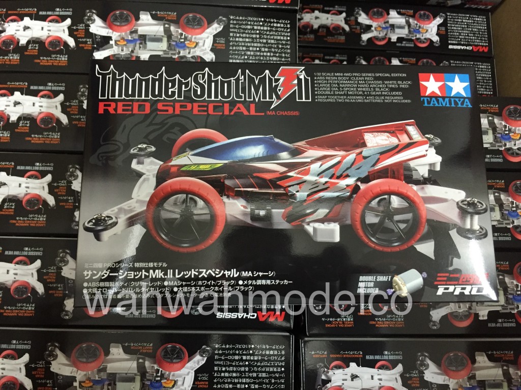 Tamiya 95212 1/32 Mini 4WD Thunder Shot Mk.II Red Limited MA Chassis ...