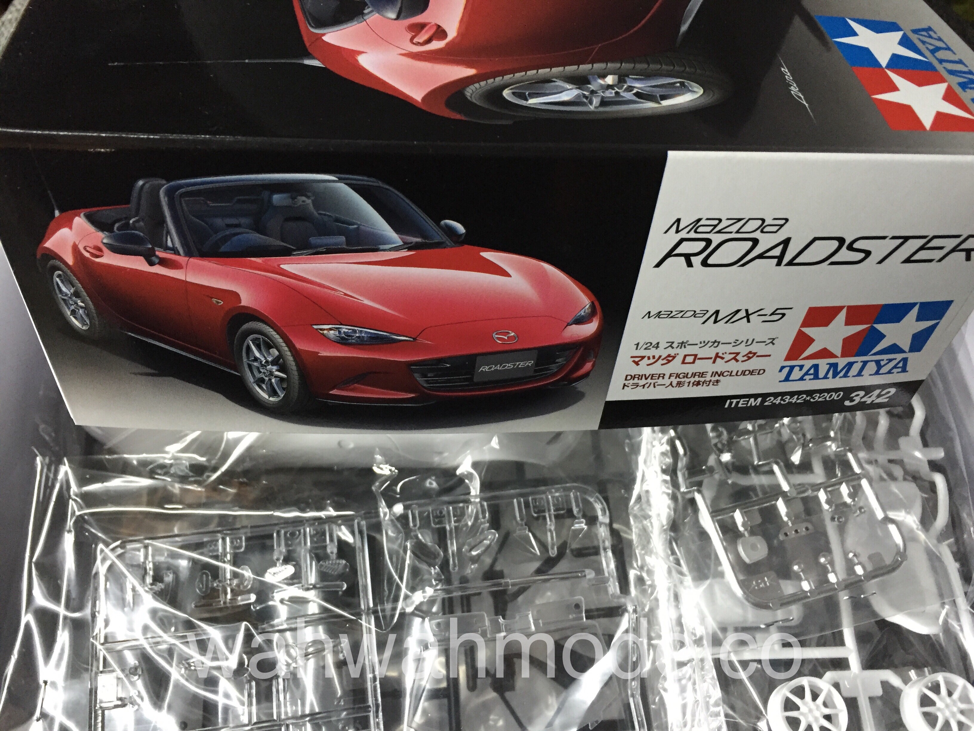 Tamiya 24342 Mazda Roadster MX-5 1:24 Scale Plastic Model Kit - WAH WAH ...