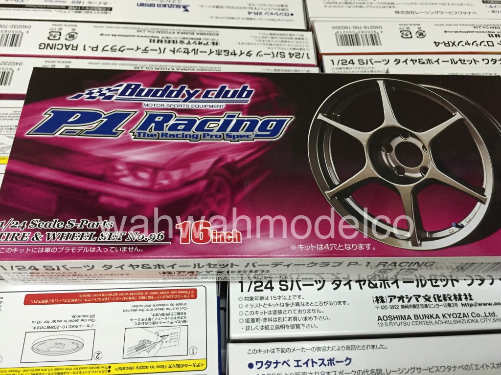 Aoshima 040232 1/24 S Parts #96 1/24 Buddyclub P1 Racing Tire & Wheel Setet