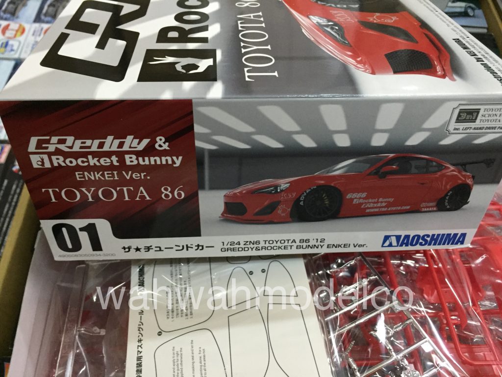 Aoshima 50934 ZN6 TOYOTA 86 Greddy & Rocket Bunny Enkei Ver. 1/24 scale kit