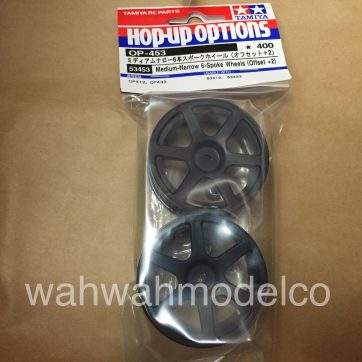 Tamiya 53453 1/10 RC 24mm 6-Spoke Wheels - 2pcs - Offset +2