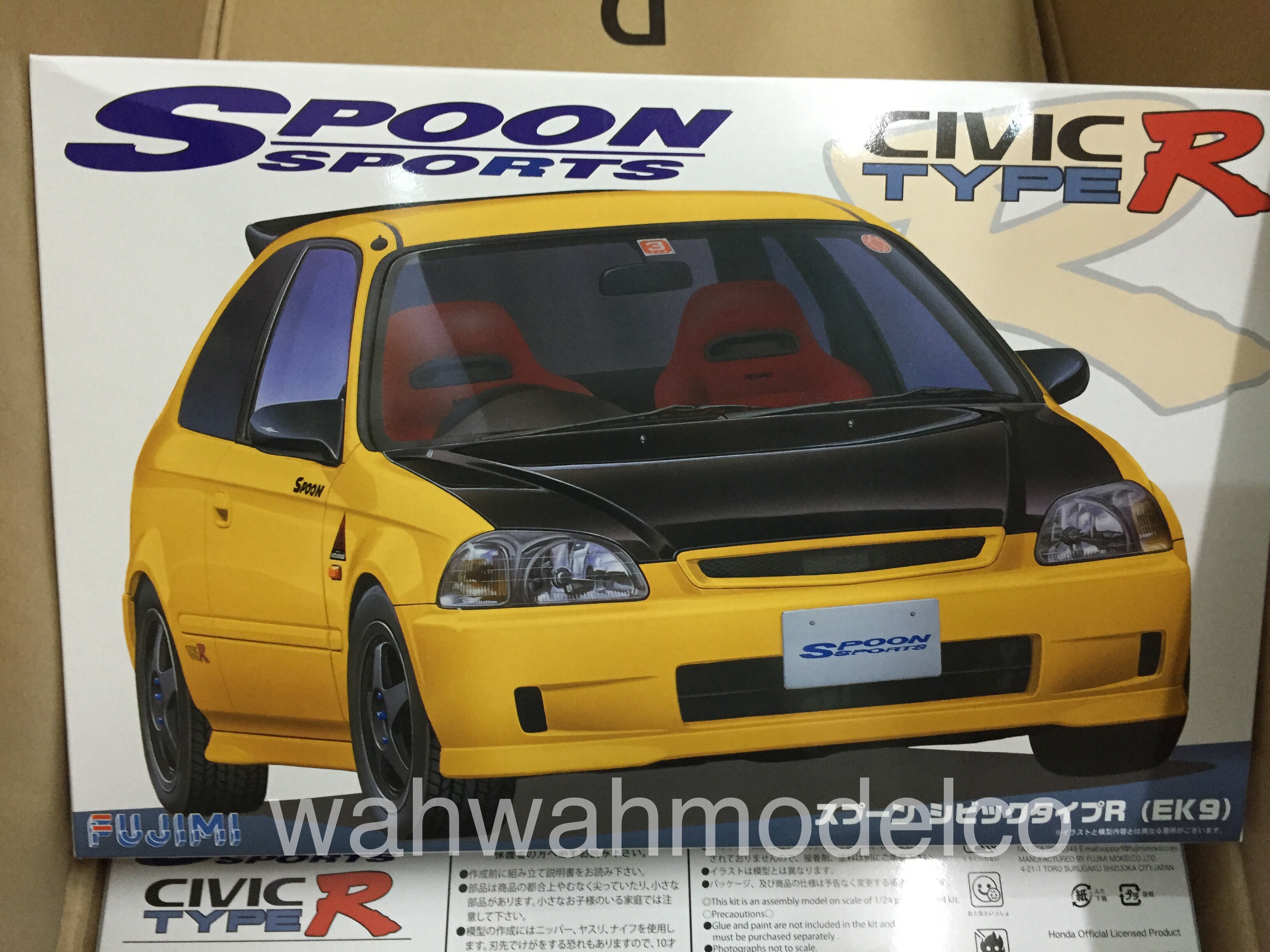 Fujimi IDSP 036274 Spoon Sports Civic Type R EK9 1/24 scale kit