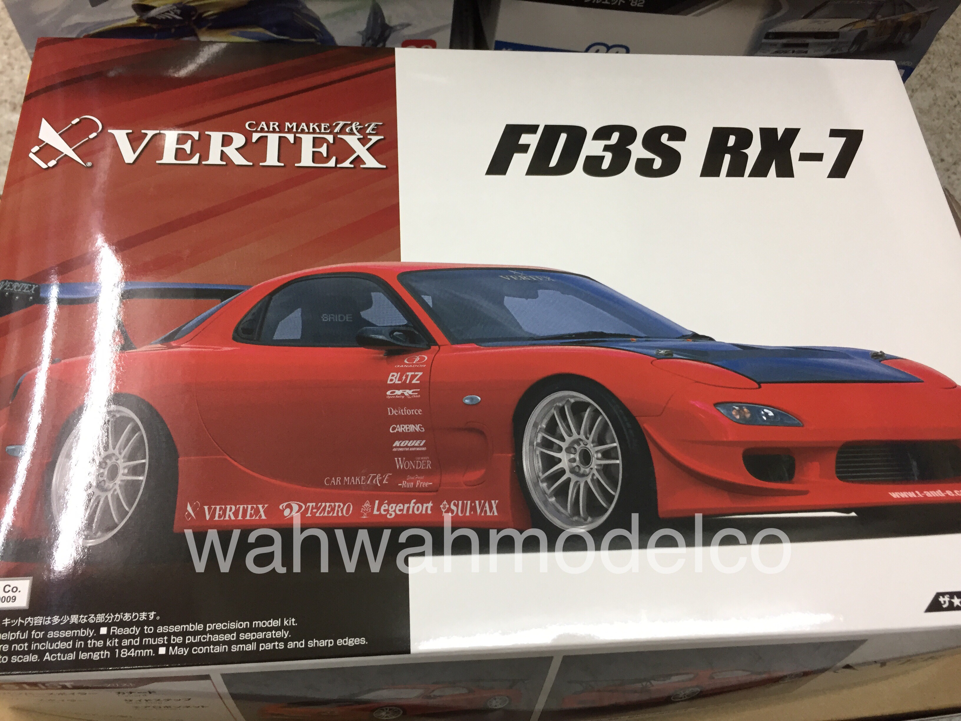 Aoshima 52396 Vertex FD3S RX-7 '99 (MAZDA) 1/24 Scale kit
