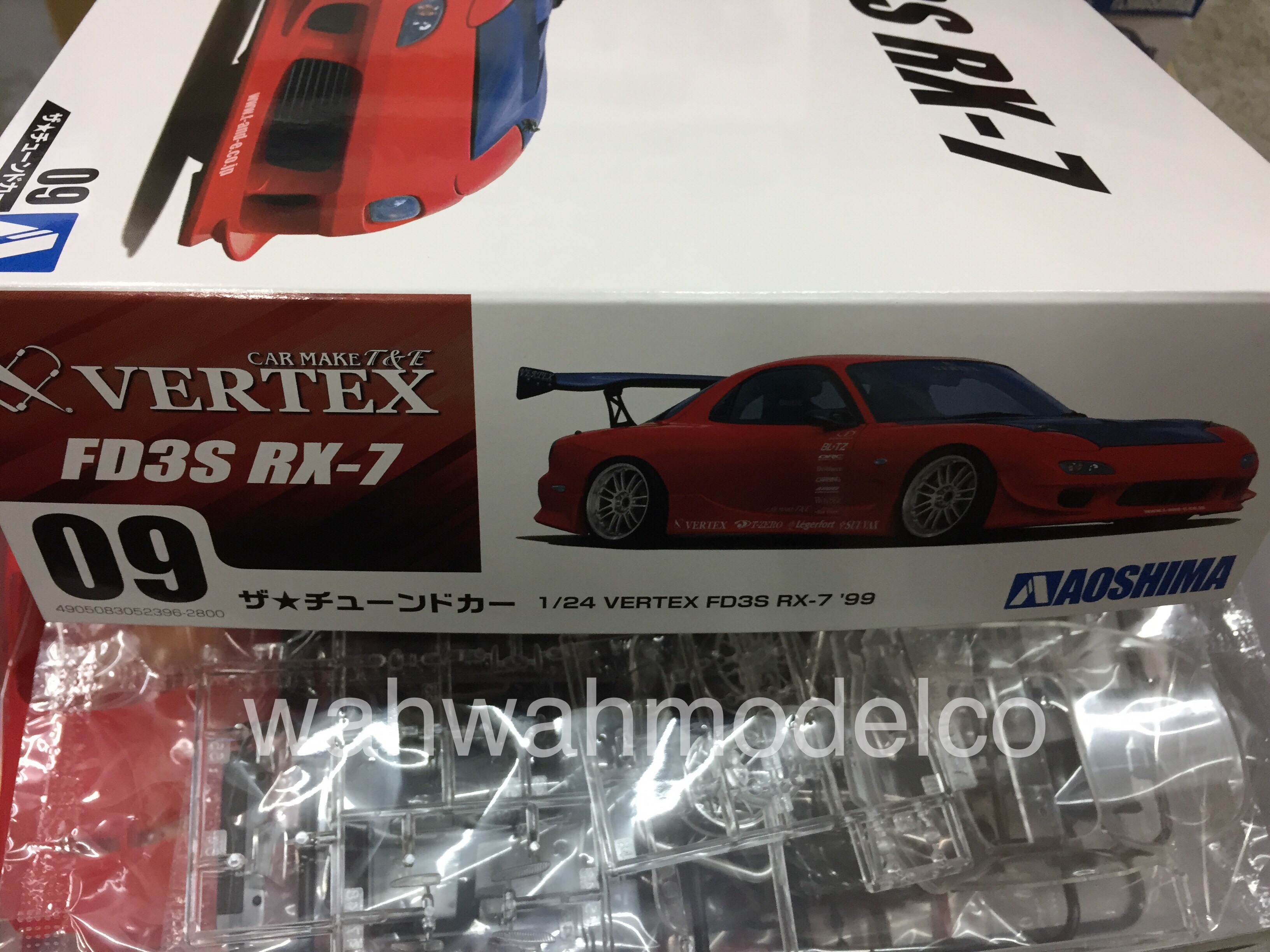 Aoshima 52396 Vertex FD3S RX-7 '99 (MAZDA) 1/24 Scale kit