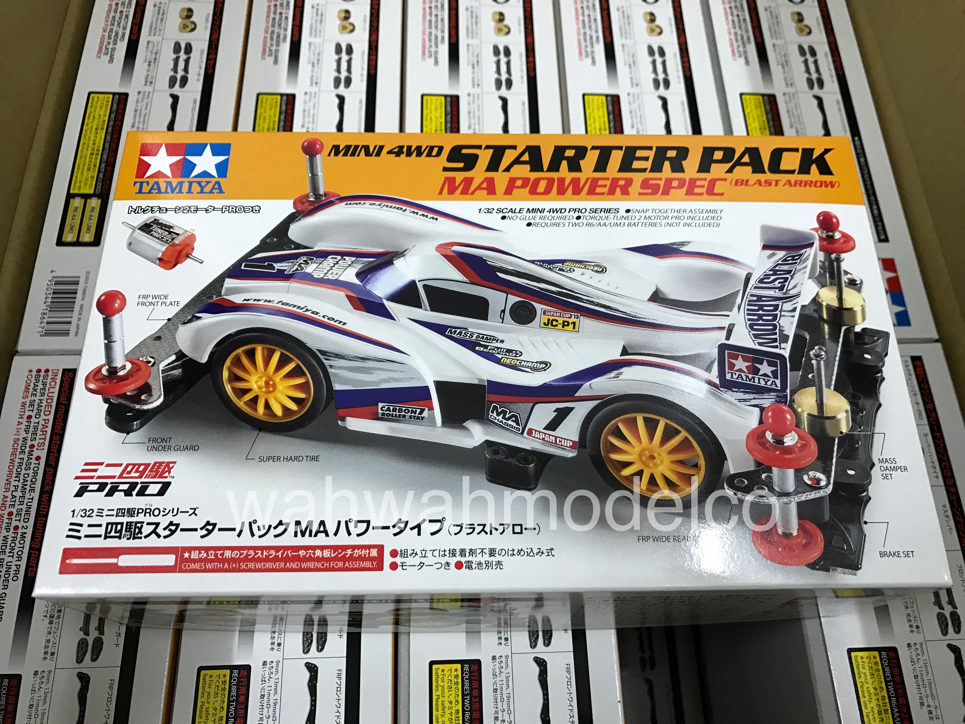 Tamiya 18647 1/32 Mini 4WD Pro JR Starter Pack MA Chassis Power Spec ...