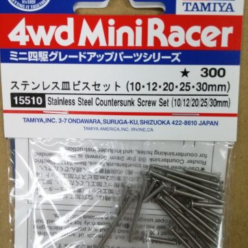 Tamiya 15510 1/32 Mini 4WD JR Countersunk Screw Set Stainless Steel