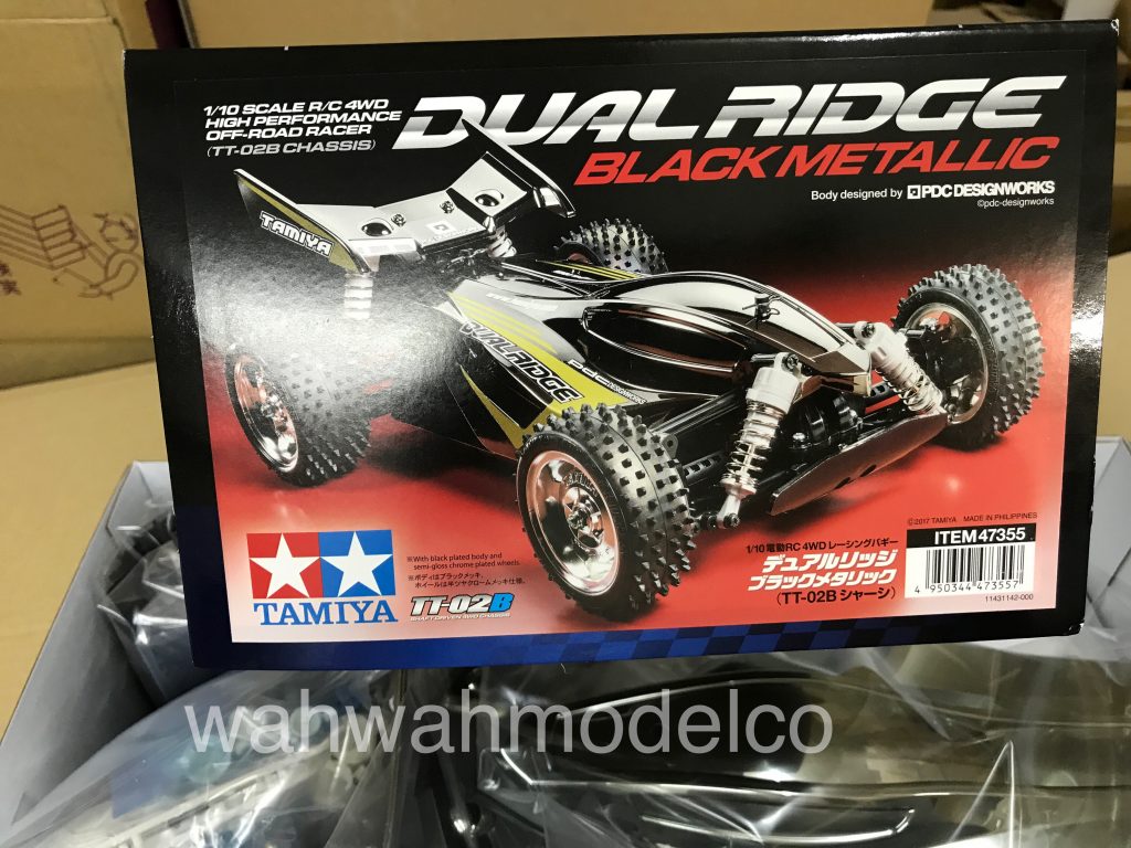 Tamiya 47355 1/10 RC 4WD Buggy Kit TT02B Dual Ridge Metallic Black Edition w/ESC