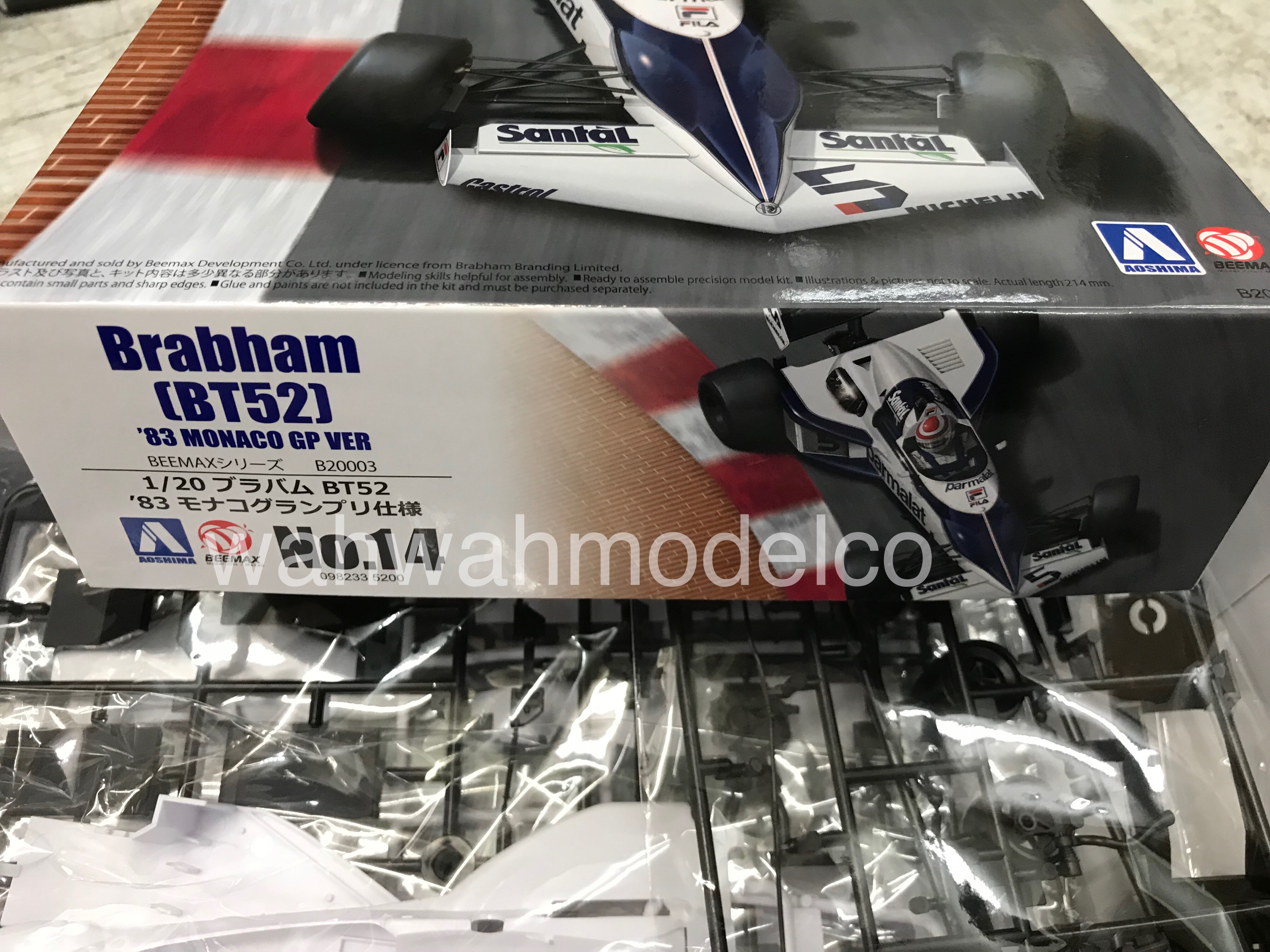 Aoshima 98233 Brabham BT52 1983 Monaco GP Ver. 1/20 scale kit