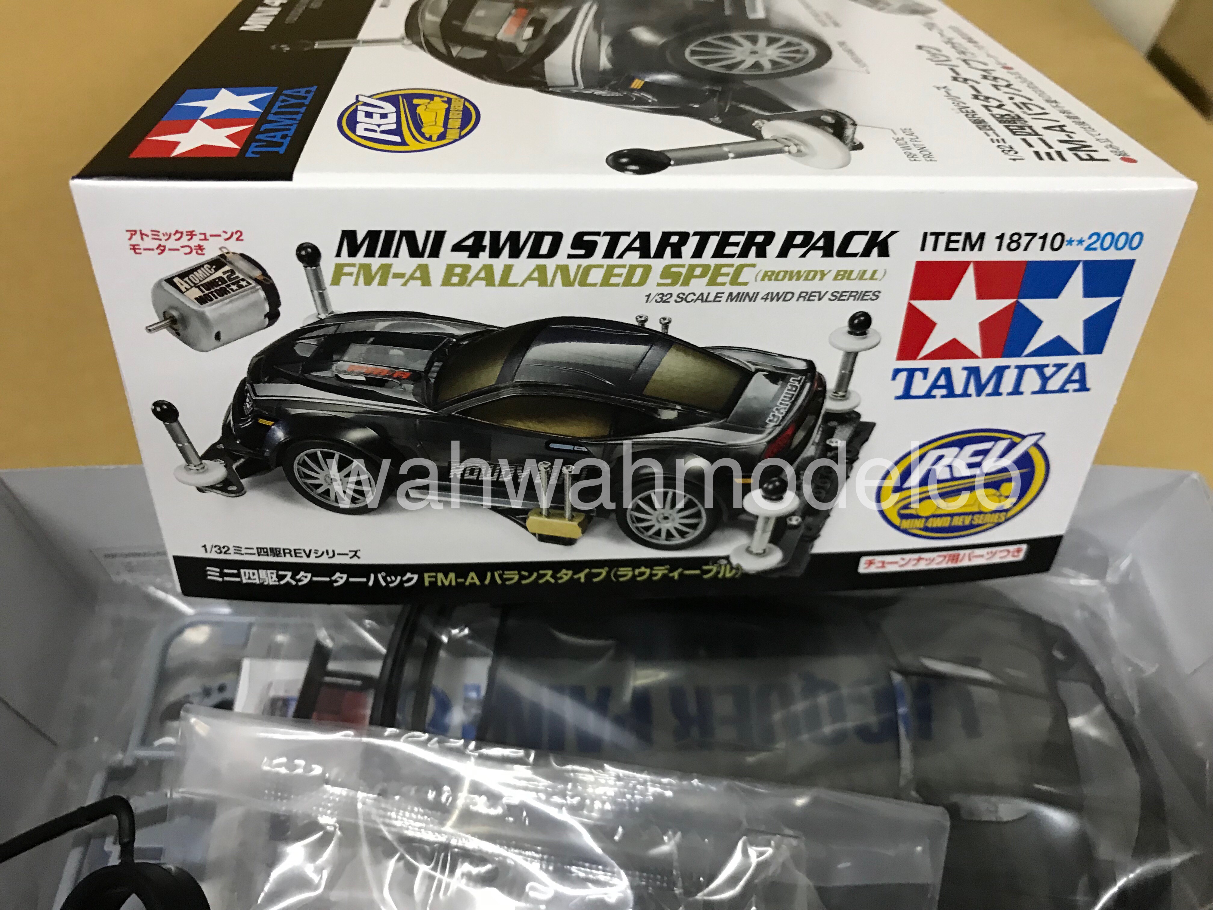 Tamiya 18710 1/32 JR Starter Pack FM-A Balanced Rowdy Bull MINI 4WD Kit