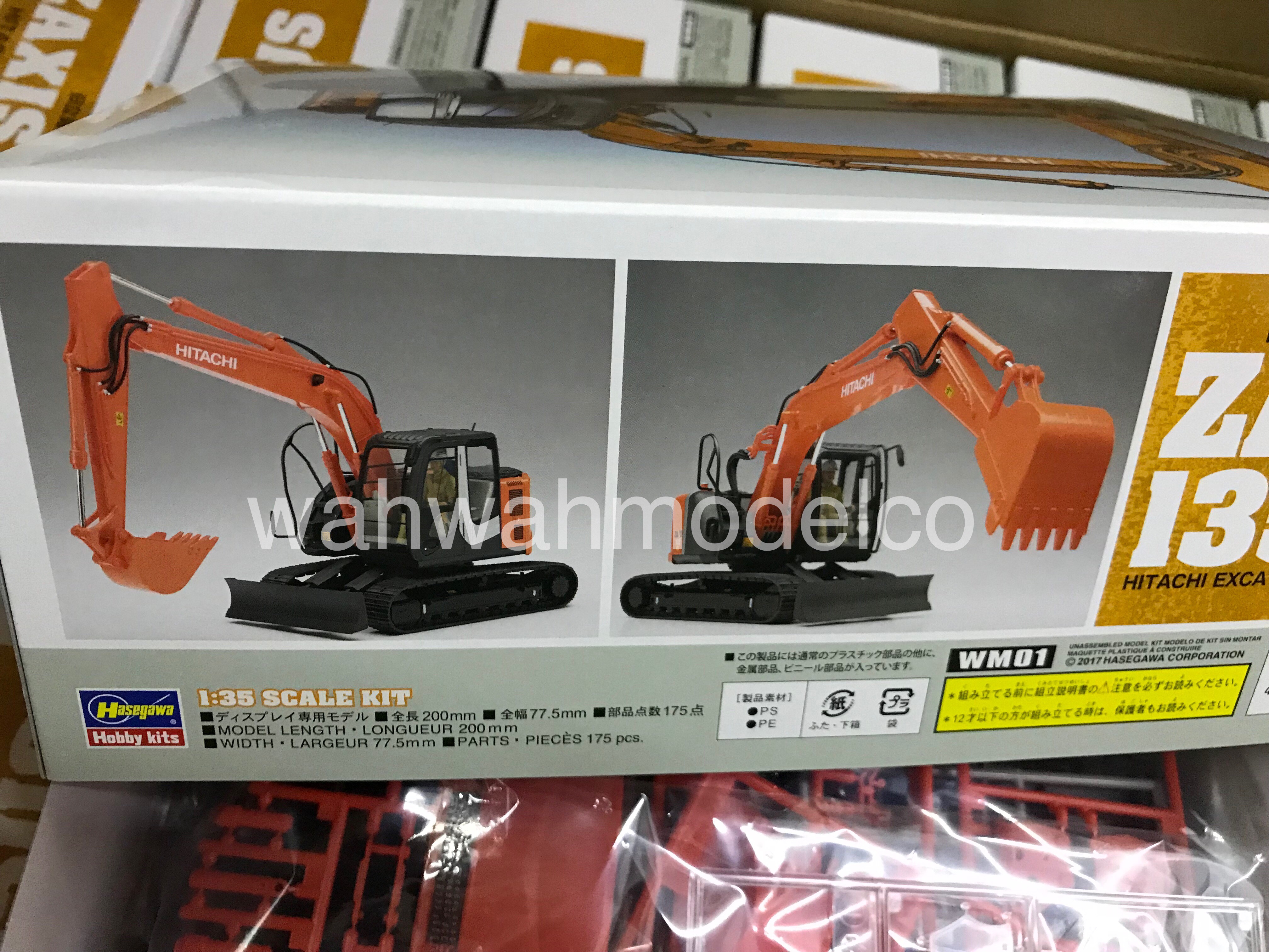 Hasegawa WM01 Hitachi Excavator ZAXIS 135US 1/35 scale kit