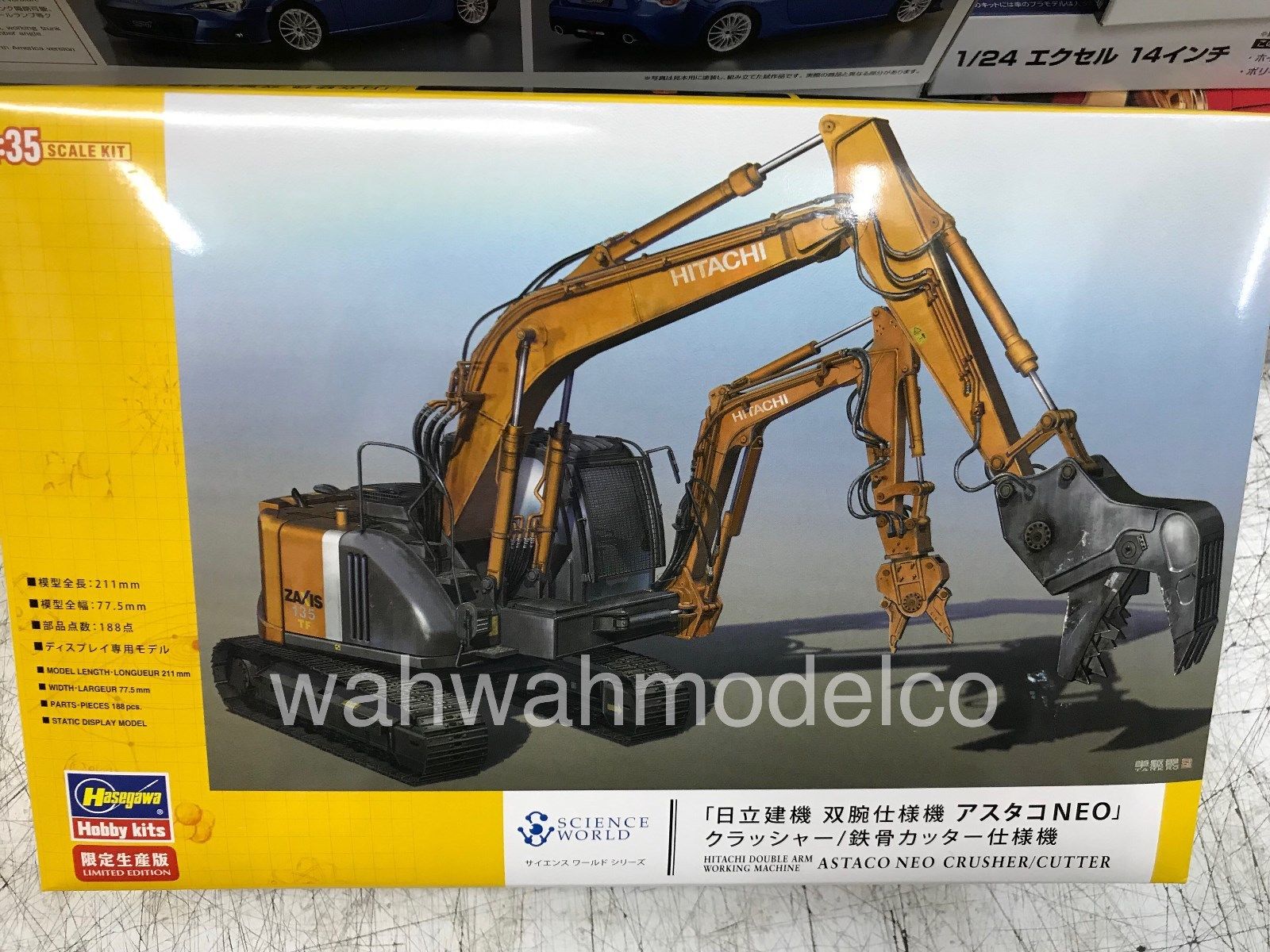 Hasegawa SP361 HITACHI Double Arm Working Machine Astaco NEO Crusher ...