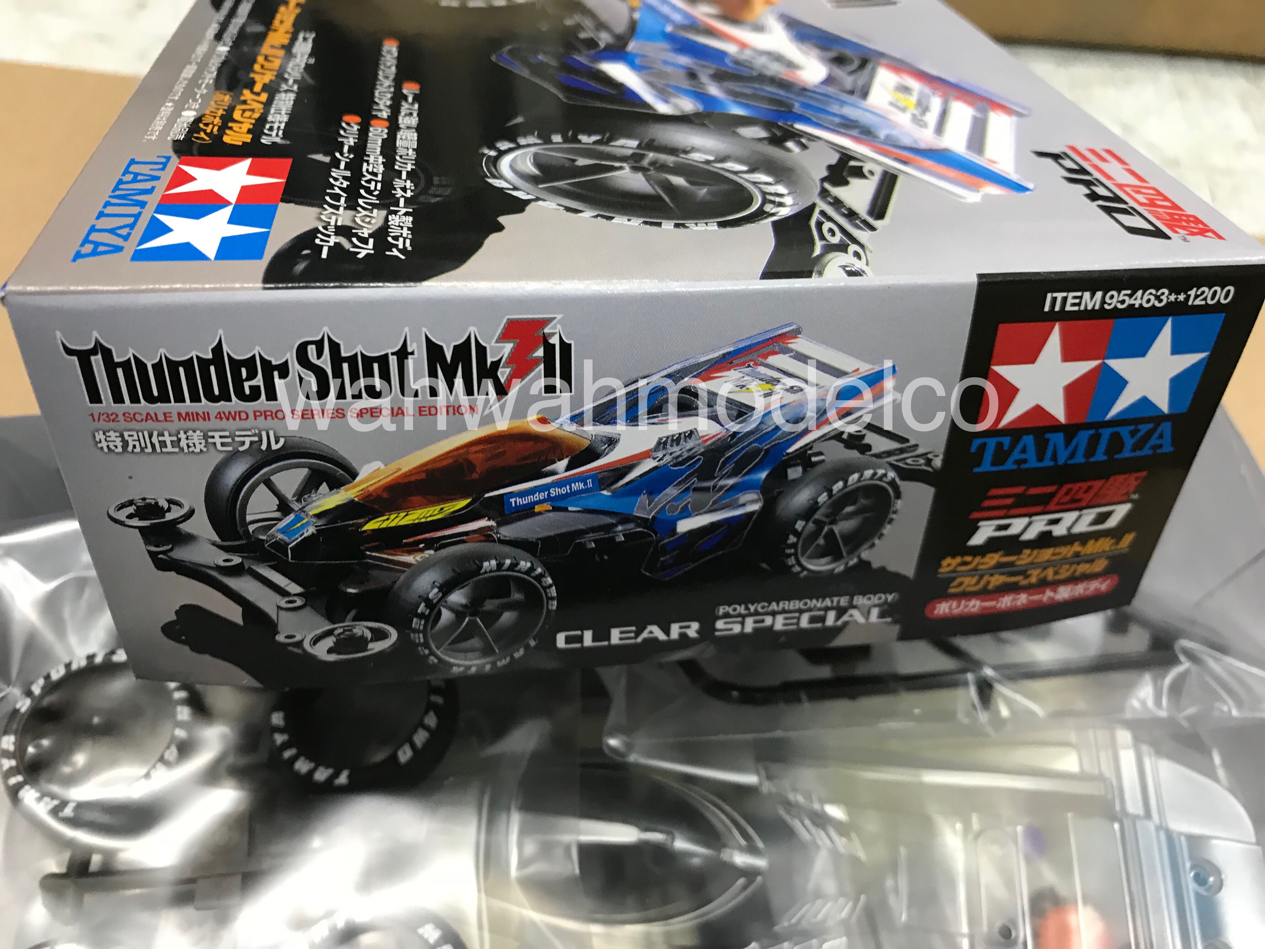 Tamiya 95463 1/32 Mini 4WD JR THUNDER SHOT MK.II CLEAR SP MS Chassis Kit