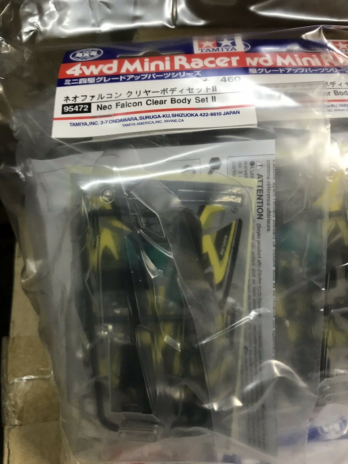 Tamiya 95472 1/32 Mini 4WD JR MINI 4WD BODY SET NEO FALCON II Clear