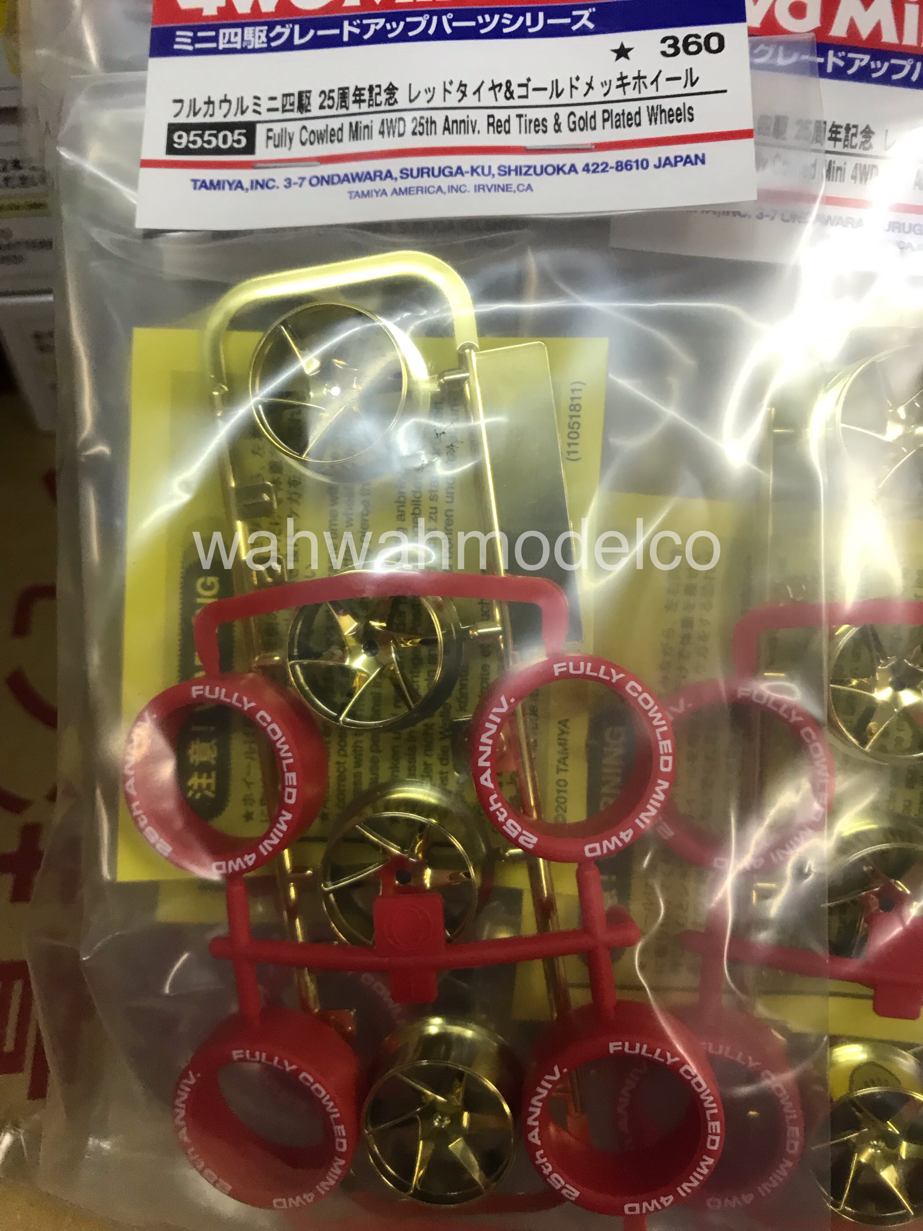 Tamiya 95639 JR LP TIRE/6-SPOKE WHEEL SET