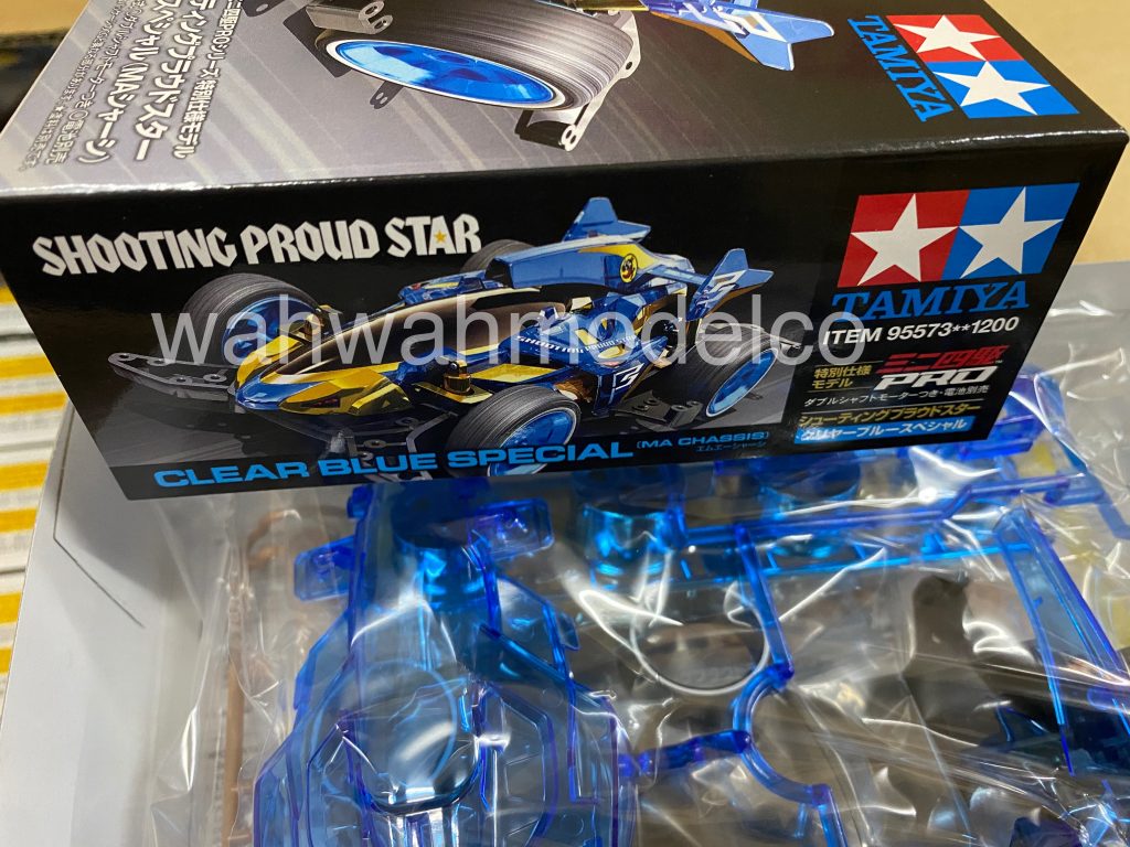 TAMIYA 95573 Mini 4WD SHOOTING PROUD STAR Clear Blue Special (MA Chassis)