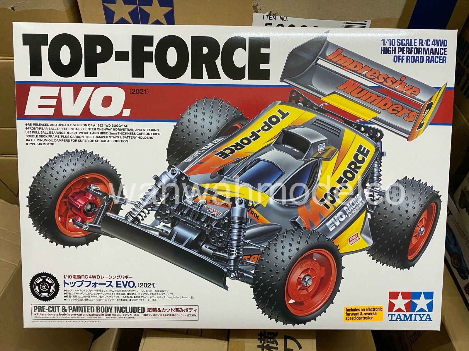 Tamiya 47470 1/10 EP RC Off Road 4WD Car Buggy Top Force Evo 2021 Kit w/ESC