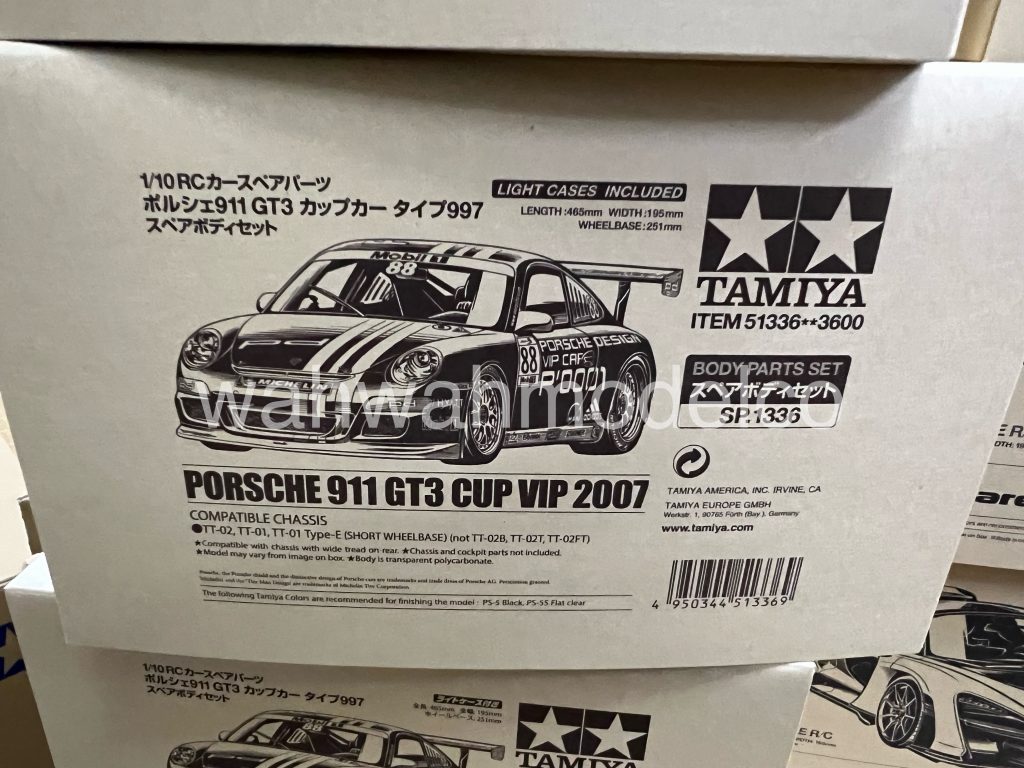 Tamiya 51336 - 1/10 Porsche 911 GT3 CUP VIP 07 Body Set