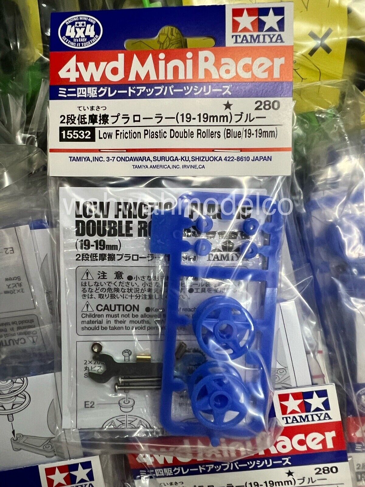 Tamiya 15532 1/32 Mini 4WD Parts Low Friction Plastic Double Rollers ...