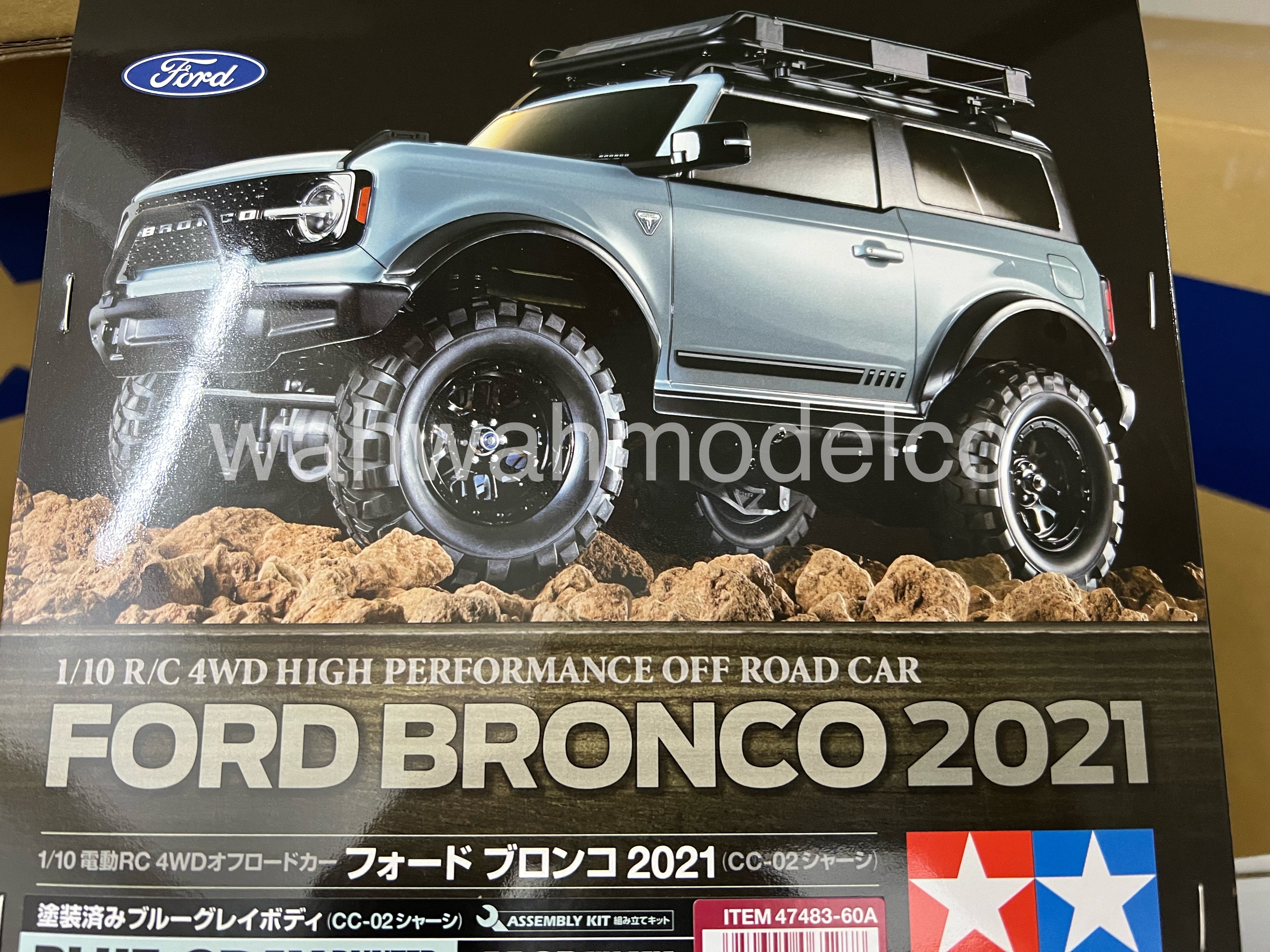 Tamiya 47483-60A - 1/10 Ford Bronco 2021 Blue-Gray Painted (CC-02) (w/o ...