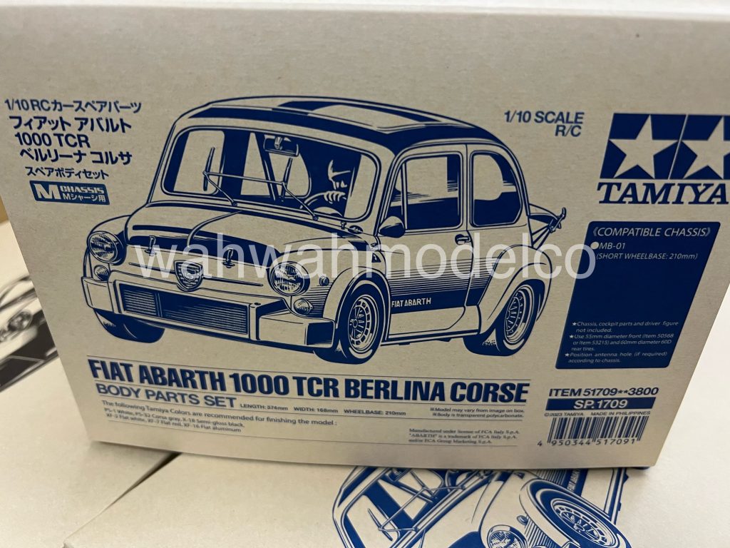 TAMIYA 51709 Karosserie Satz Fiat Abarth 1000TCR Parts Set (BOX VER.)