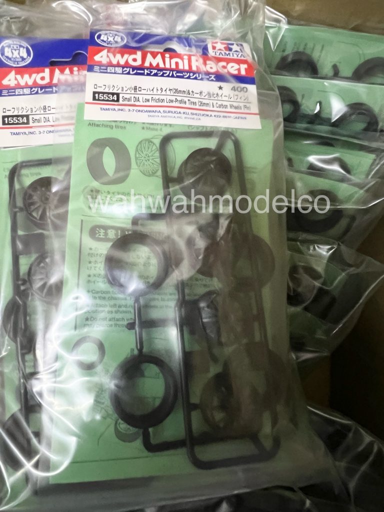 Tamiya 15534 SMALL DIA. LOW FRICTION LOW-PROFILE TIRES (26mm) & CARBON ...