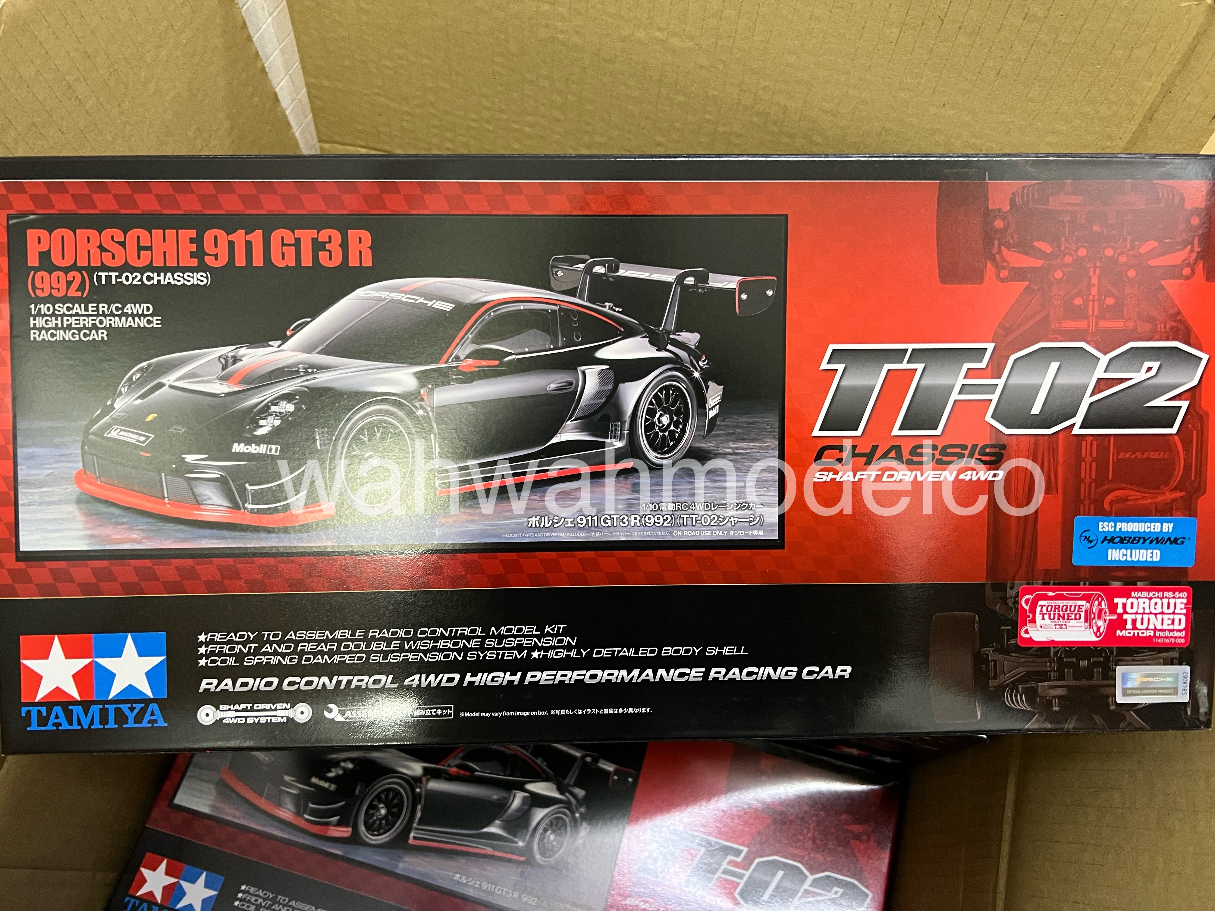 Tamiya 58745 1/10 RC On Road Car TT-02 Chassis Porsche 911 GT3R 992 Kit ...